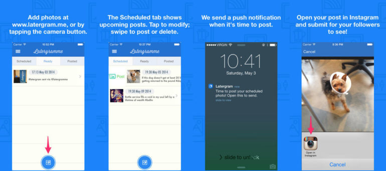 Programmez vos photos Instagram avec l’application Latergramme