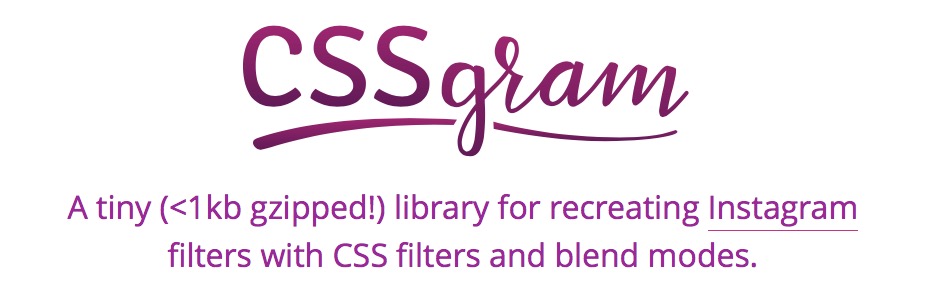 CSSgram : appliquer des filtres Instagram à des images via un simple CSS CSSgram : appliquer des filtres Instagram à des images via un simple CSS