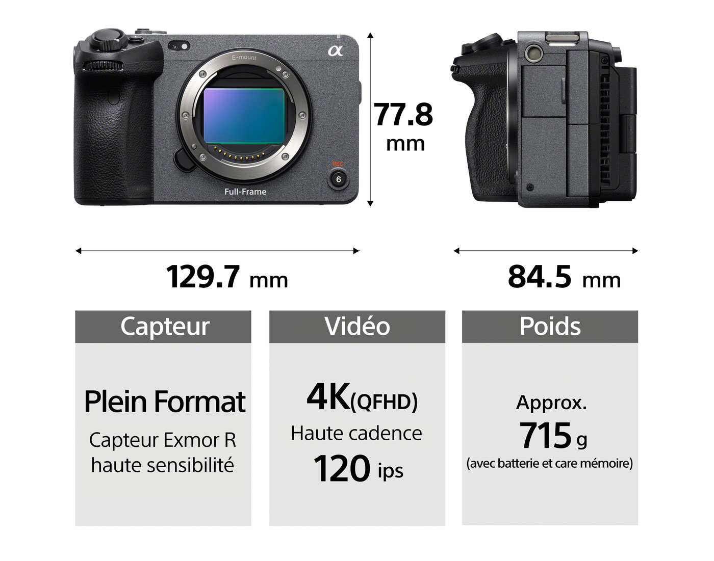 Sony FX3 : le coeur d'un A7S III dans une caméra vidéo compacte et ...