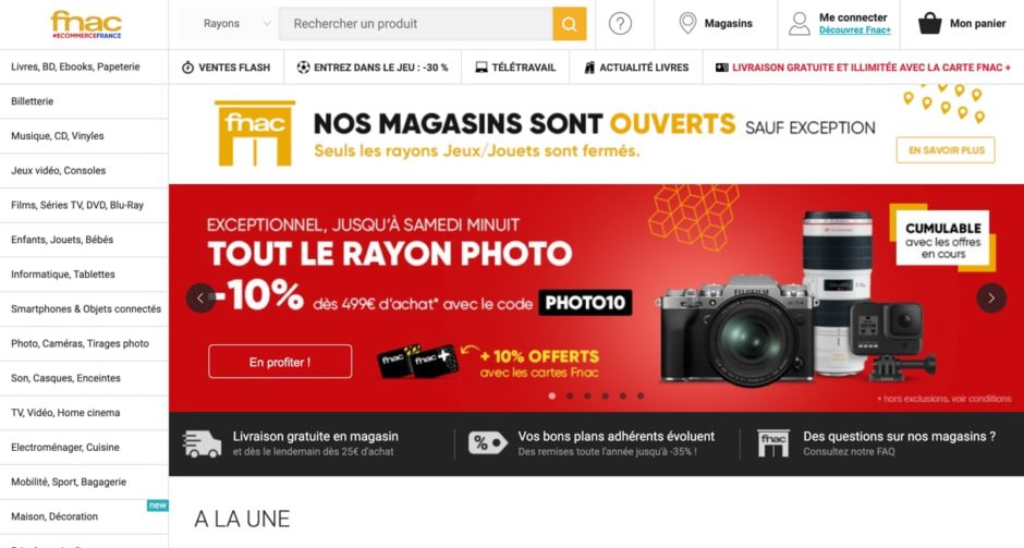 Bon plan Fnac : 19% de remise immédiate en photo, cumulable avec les ...