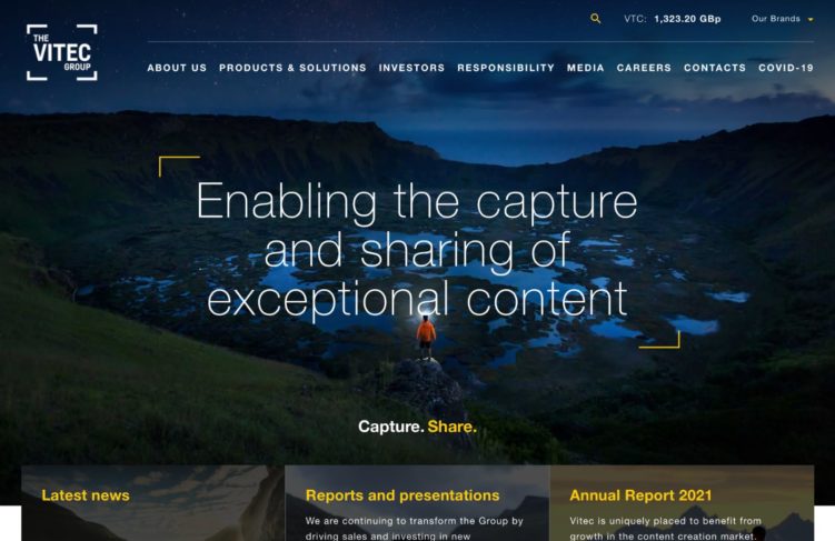 The Vitec Group (Manfrotto, Joby, Lowepro) s'appellera bientôt Videndum