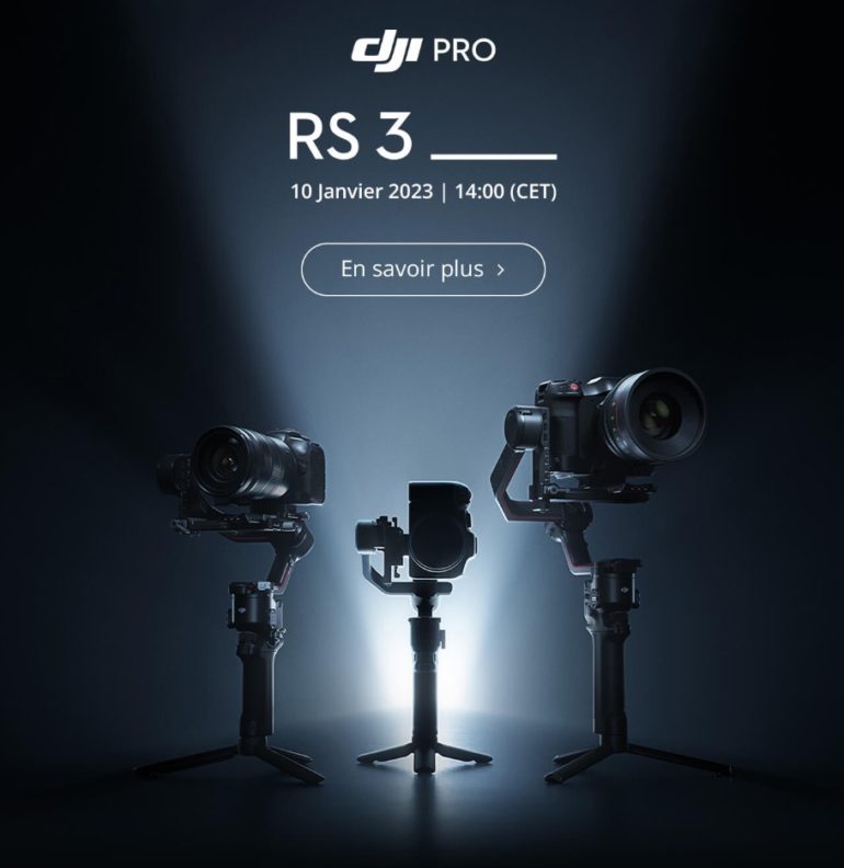 DJI RS 3 ___ : la marque tease un nouveau gimbal compact, annonce le 10 ...
