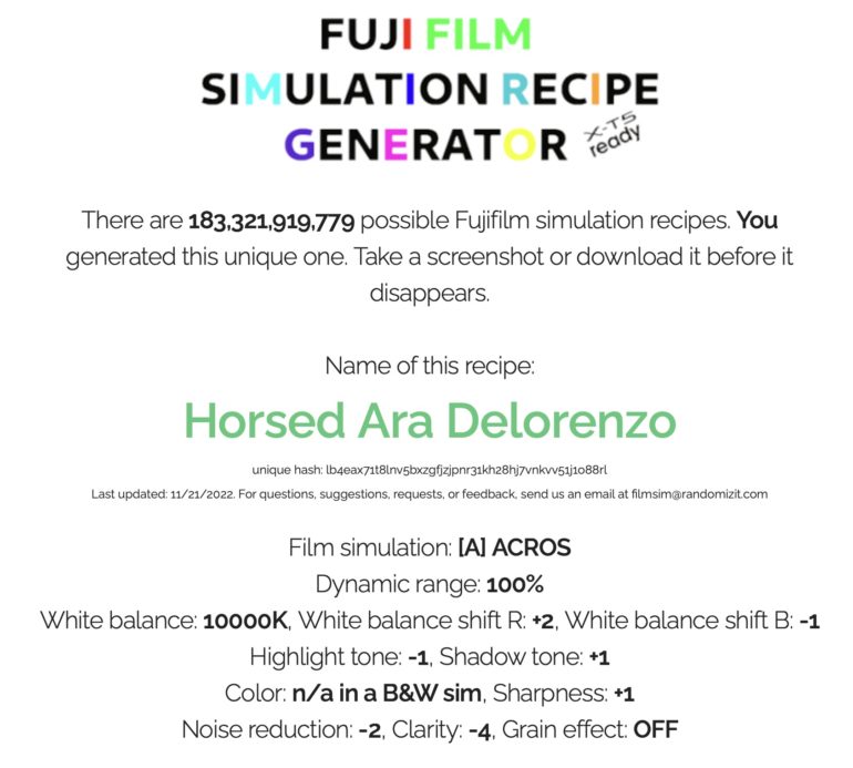 Randomiz It : le chatroulette de la simulation de film Fujifilm