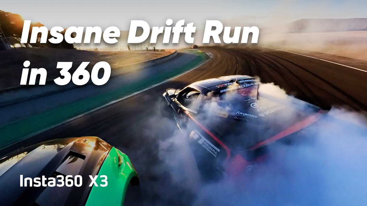 Vidéo : une course de drift... à la 3e personne, signée Insta360