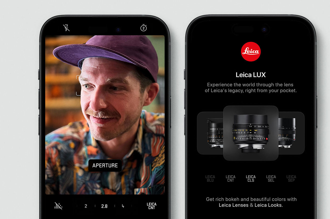 Appli Leica LUX : le rendu et les optiques Leica sur votre iPhone