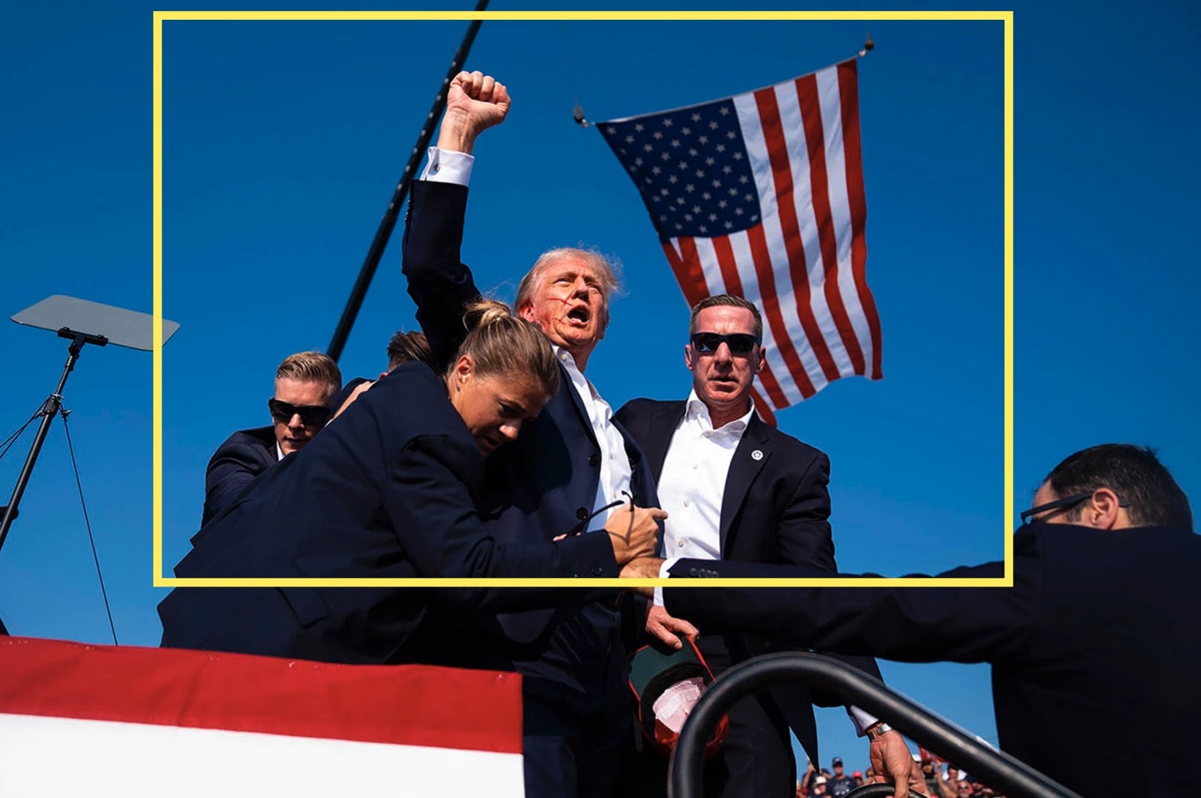 Le dessous des images : Donald Trump, le poing levé, par Evan Vucci. La ...