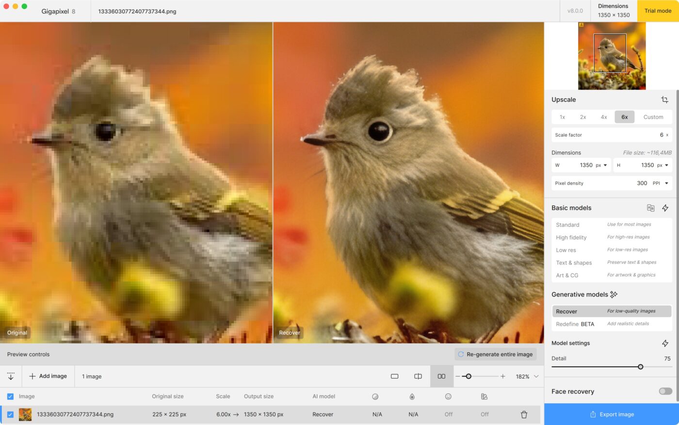 Topaz Gigapixel AI 8.0 : nouveaux modèles IA pour un résultat plus réaliste